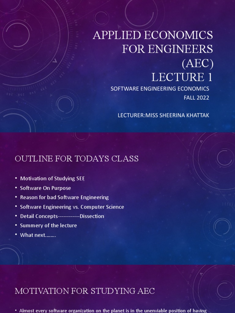 Lecture 1 Pdf Economics Computer Programming