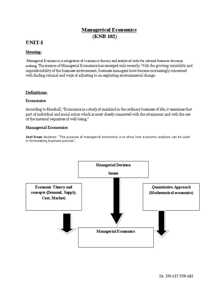 Unit 1 M.E. KMBN 102 | PDF | Economics | Long Run And Short Run