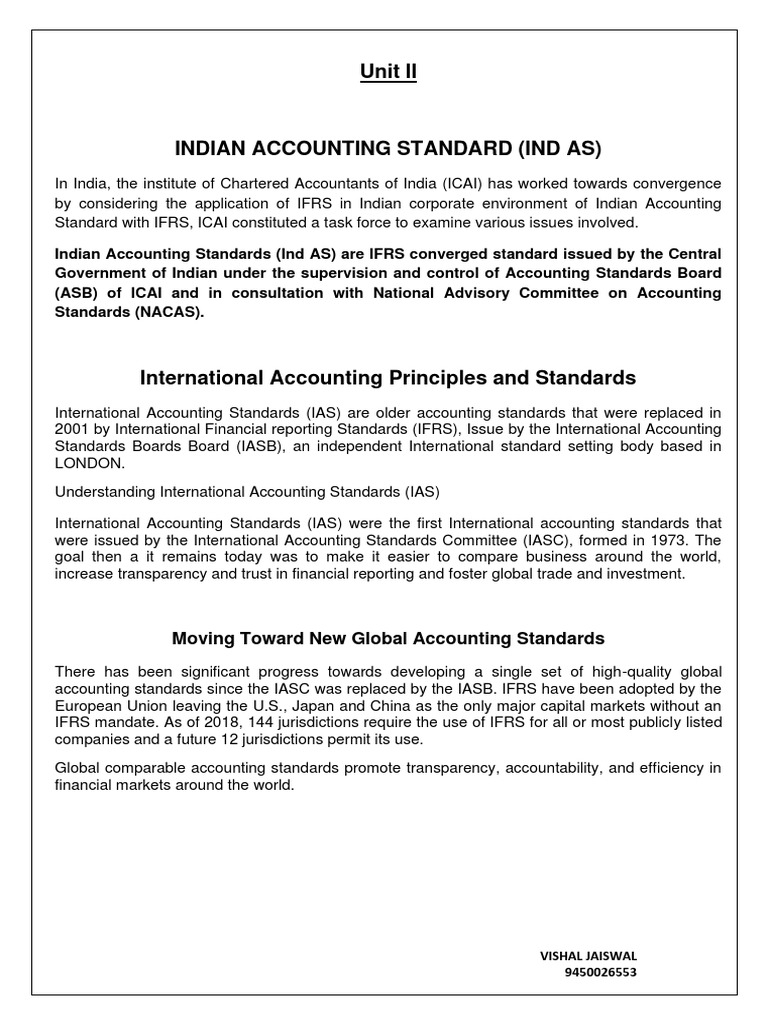 Indian Accounting Standards Guide | PDF | International Financial ...