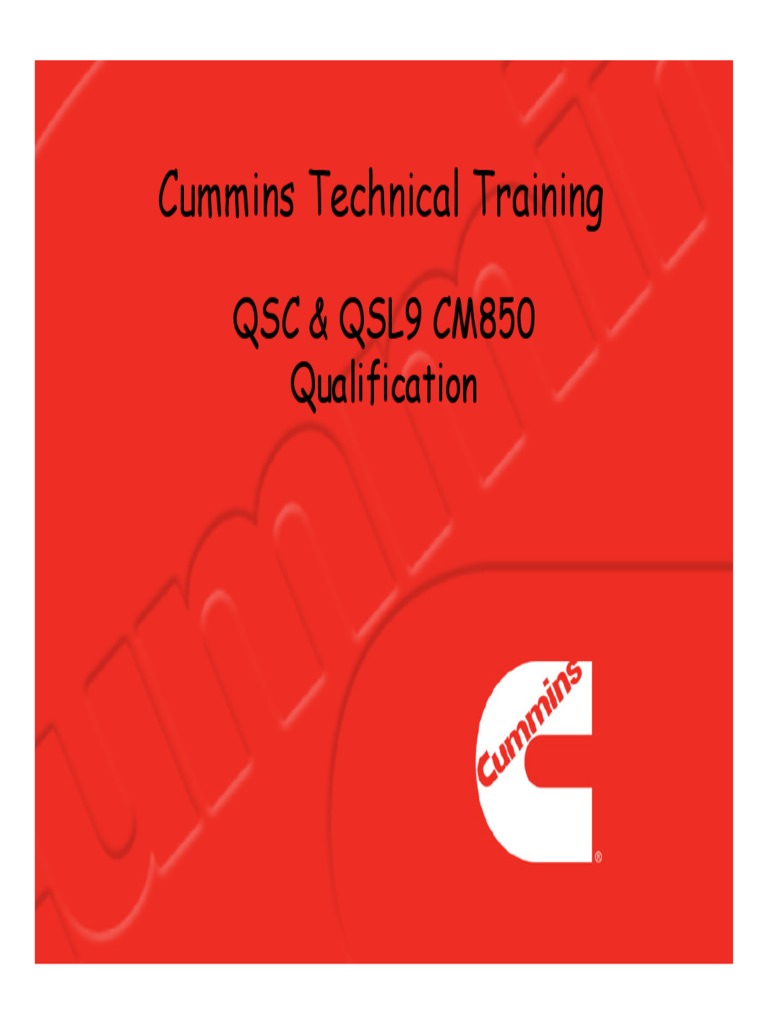Qual QSC - ISC-QSL - ISL CM850 Qualification 2010 | PDF | Pump | Piston