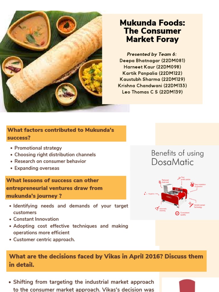 Mukunda Foods The Consumer Market Foray Case Study | PDF | Small Business & Entrepreneurs ...
