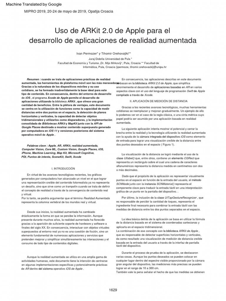 Uikit Ios Es Pdf Realidad Aumentada Software De La Aplicacion 