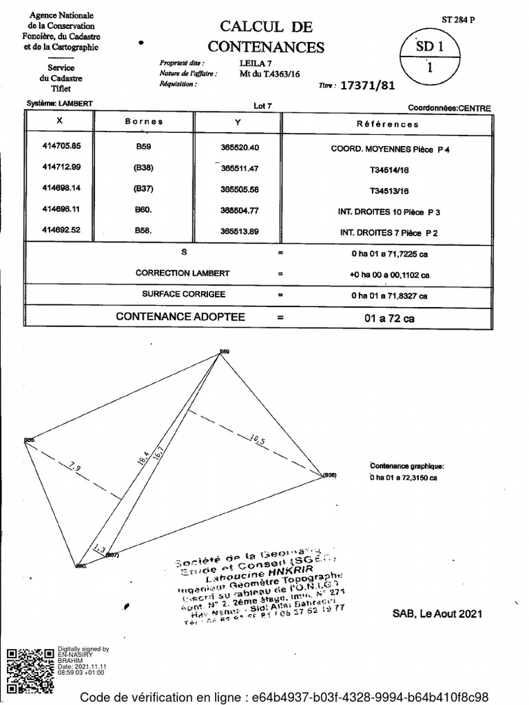 Calcul de Contenances - Signed | PDF