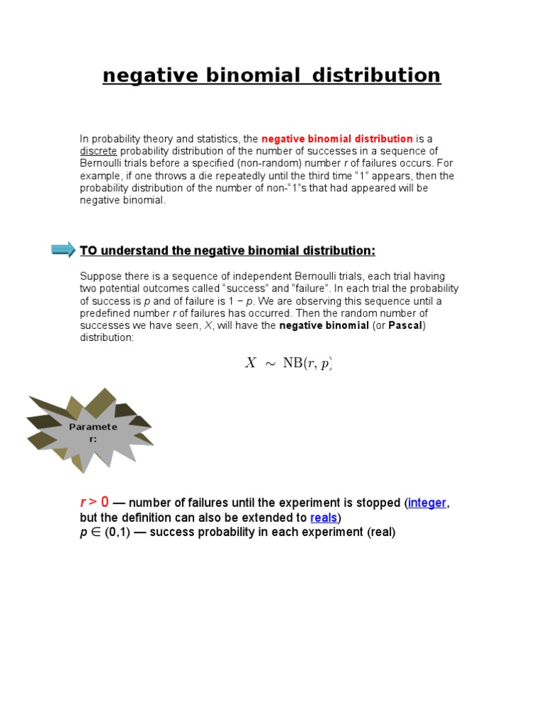 Negative Binomial Distribution | PDF | Probability Theory | Statistical ...