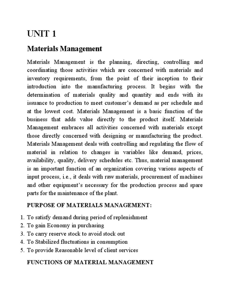 Material Management | PDF | Inventory | Enterprise Resource Planning