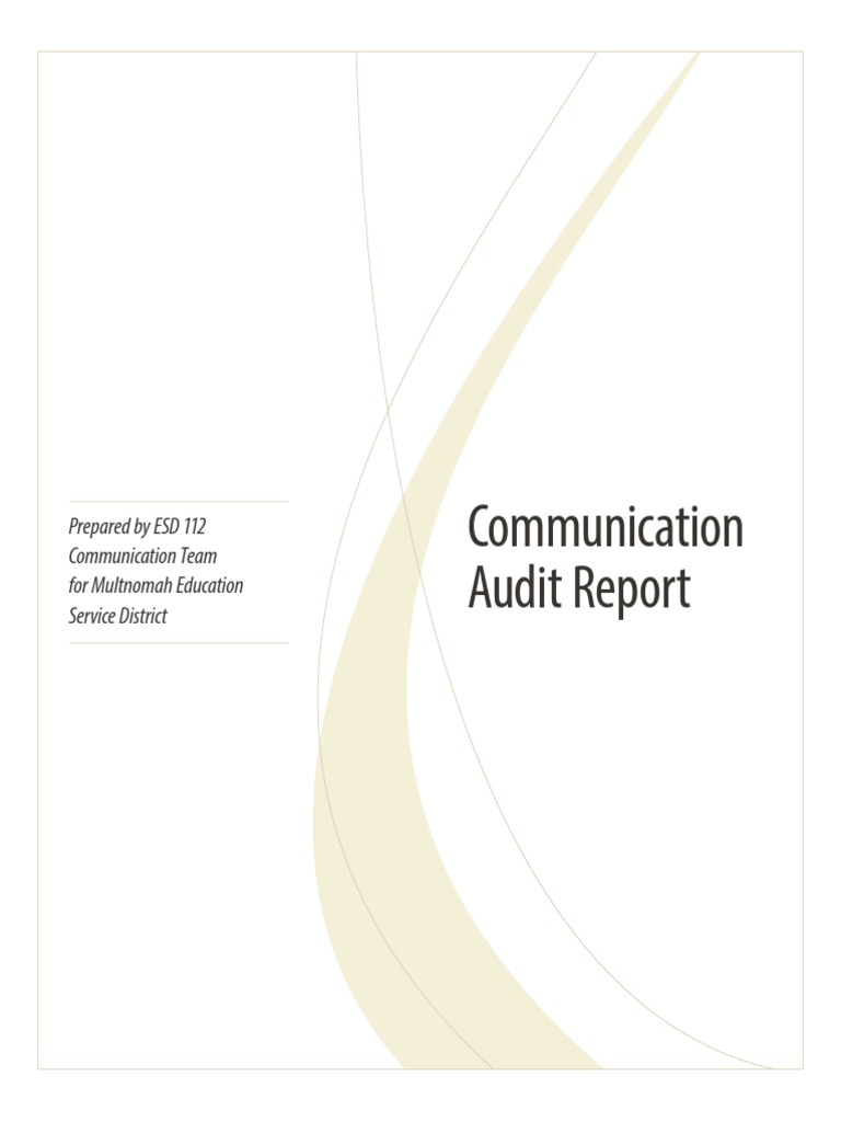 Communication Audit Report Sample | PDF | Communication | Leadership