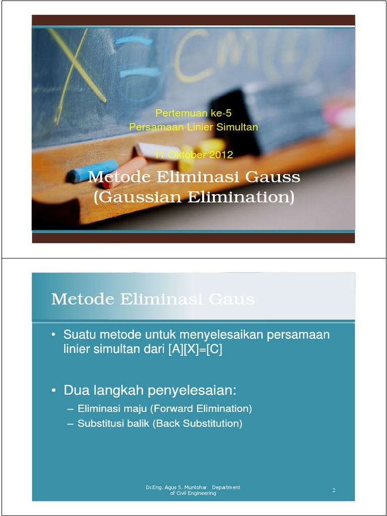 Lect 5 Eliminasi Gaussian | PDF Lect 5 Eliminasi Gaussian | PDF