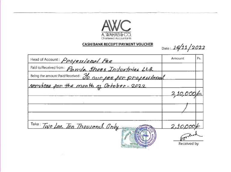 Panda Shoes Money Receipt | PDF