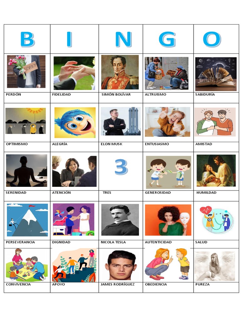 Bingo Vale2 | PDF | Amor | Autoestima