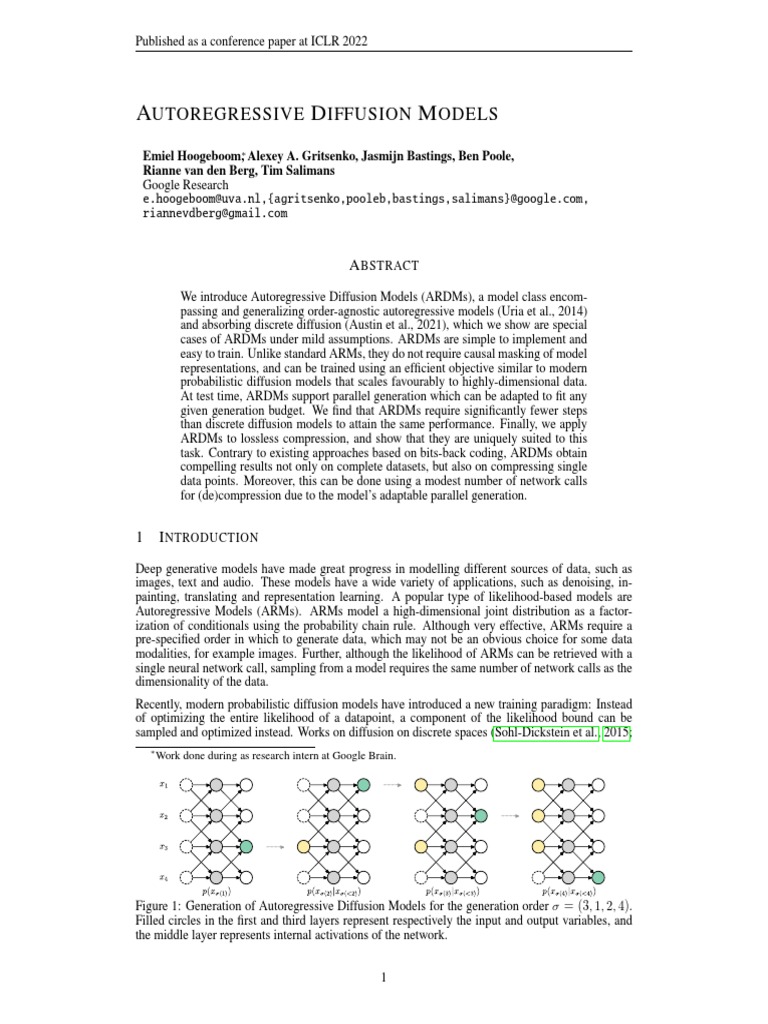 Autoregressive Diffusion Model | PDF | Data Compression | Probability Distribution