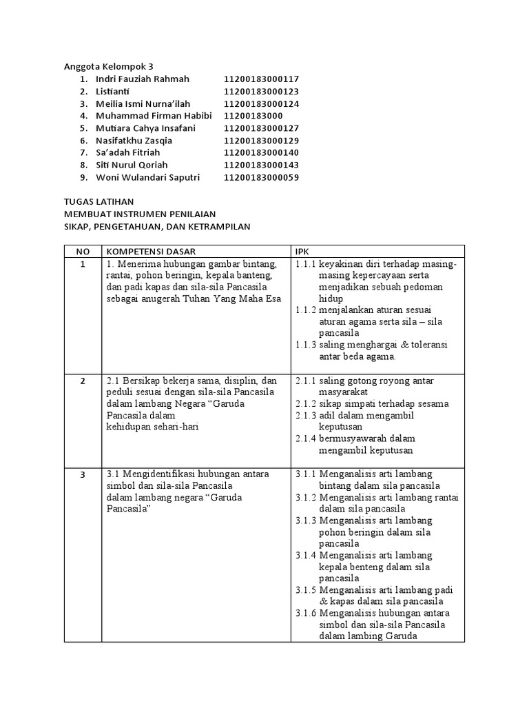 PP Instrumen Penilaian-Kel3 | PDF