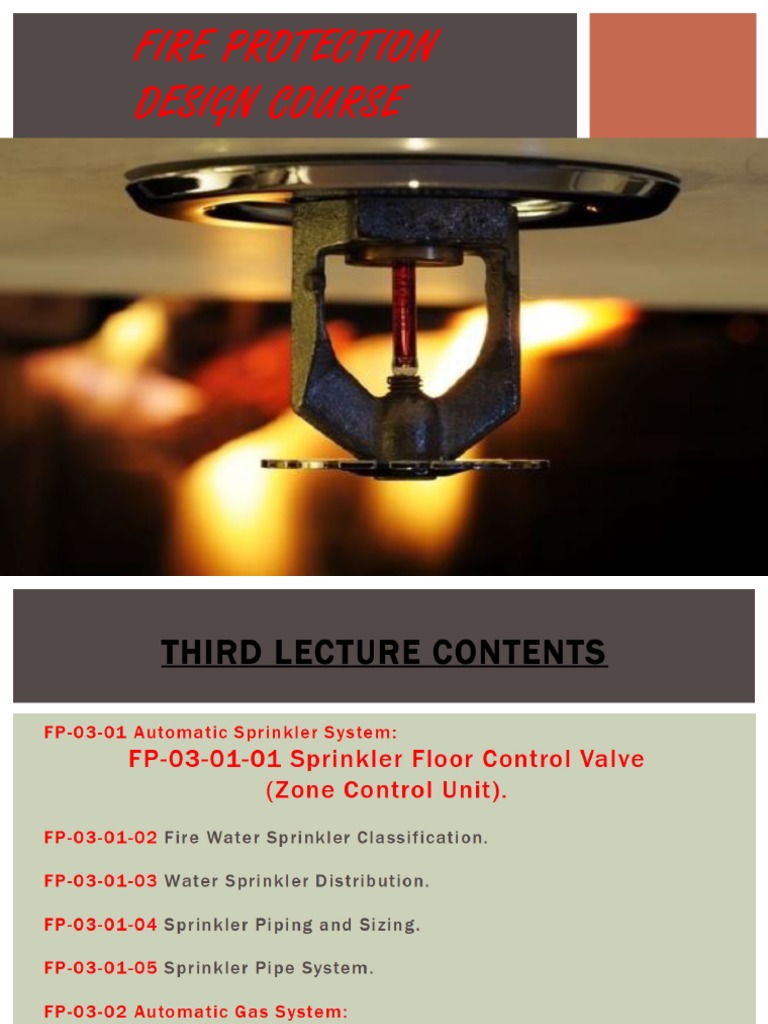 Engineers House Fire Fighting Course FP 03 | PDF | Fire Sprinkler System | Valve