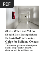 Fire Extinguisher Placement Guide - NFPA | PDF | Safety