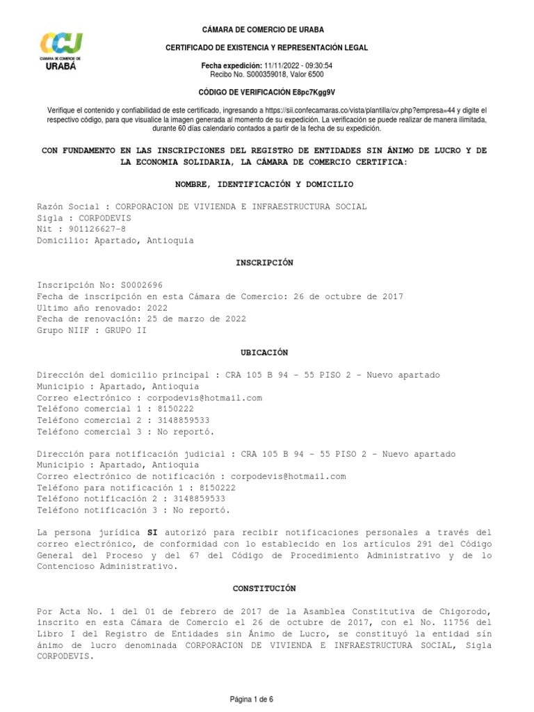 E8 PC 7 KGG 9 V | PDF | Corporaciones | Institución