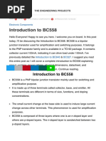 BC558 Transistor Pinout, Equivalent, Uses, Features & Applications ...