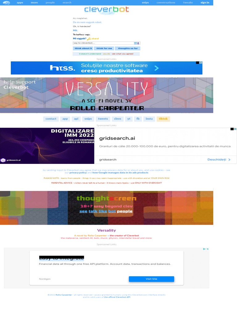A Clever Bot - Speak To An AI With Some Actual Intelligence | PDF ...