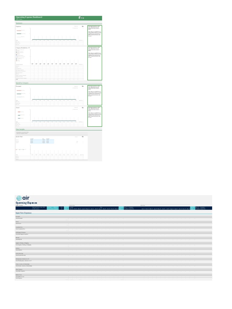 Opex Planning Template | PDF | Computing