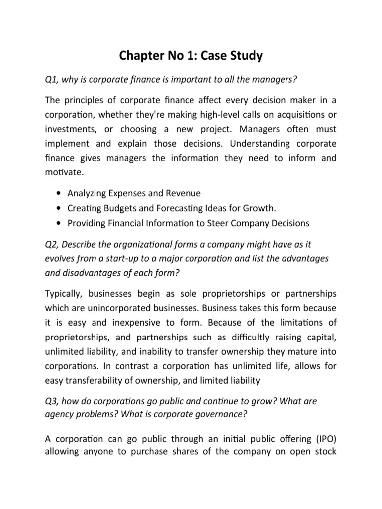 Assignment of IBF Case Study 1 | PDF | Cost Of Capital | Financial Capital