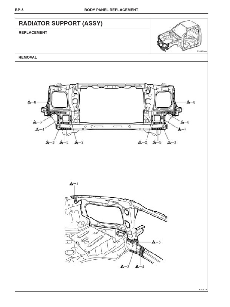 Radiator Support (Assy) : Body Panel Replacement BP-8 | PDF | Computers