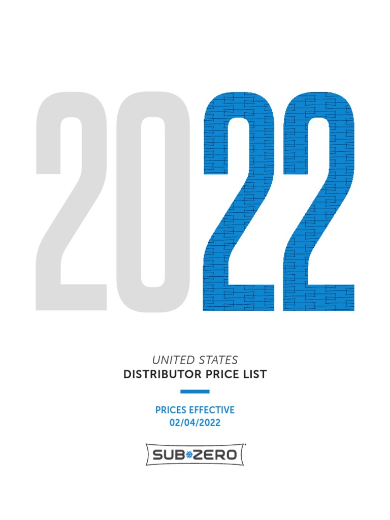 Sub-Zero-Price-List | PDF | Refrigerator | Door