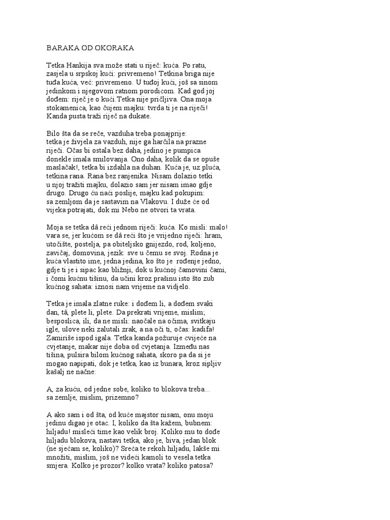 Baraka Od Okoraka | PDF