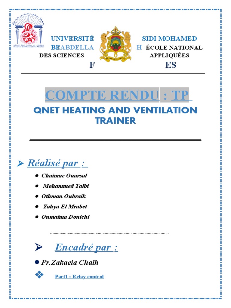 Heating and Ventilation Trainer | PDF | Électrotechnique | Électricité