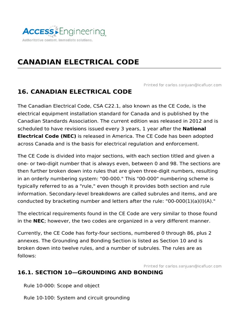 Canadian Electrical Code | PDF | Electrical Equipment | Power Engineering