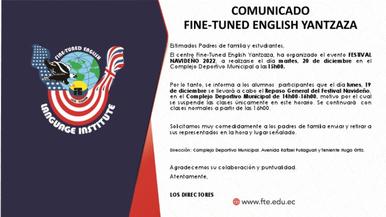 Comunicado-Festival Navideño - Yantzaza | PDF