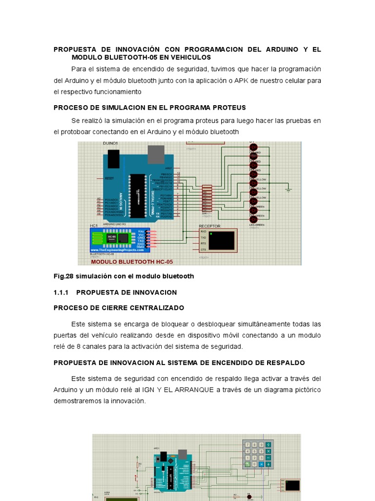 Propuesta de Innovación Con Programacion Del Arduino y El Modulo Bluetooth | PDF