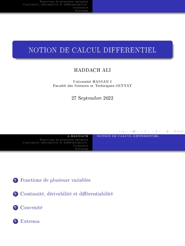 Dérivées partielles et matrice hessienne | PDF | Extremum | Limite ...