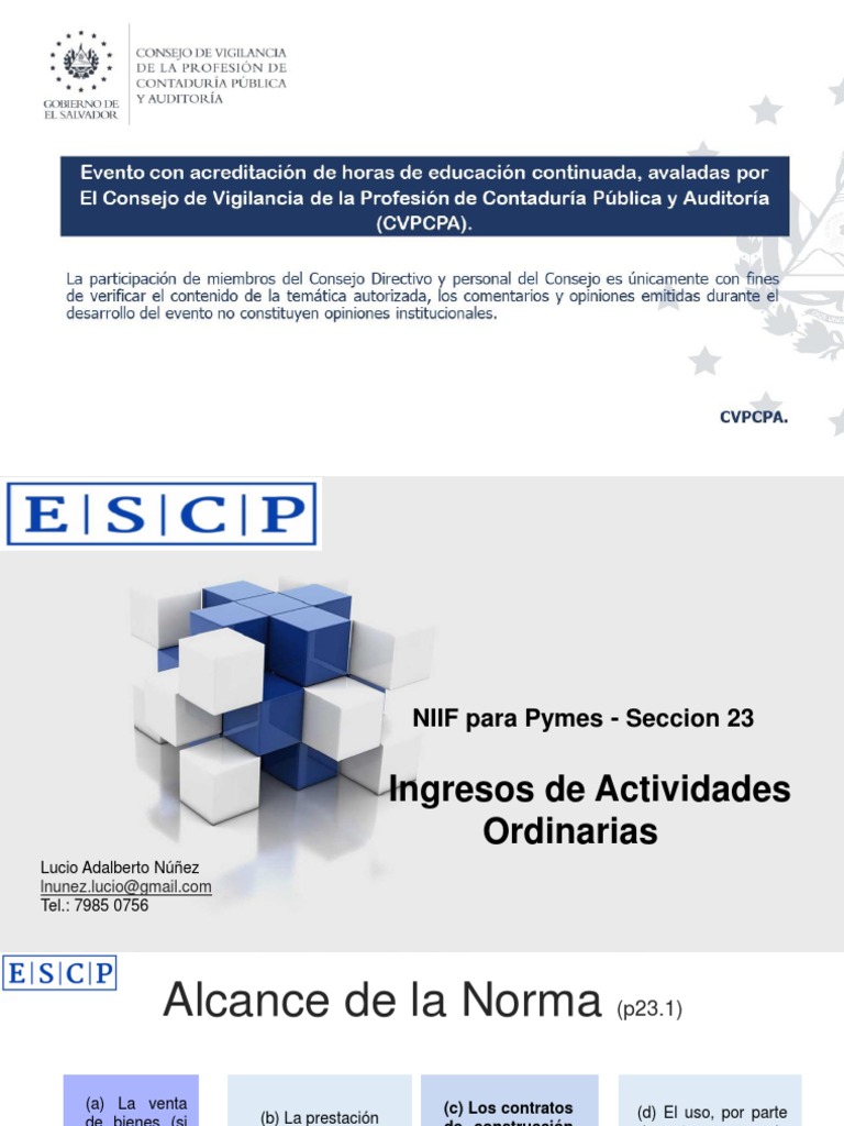 3 Ingresos NIIF PYMES Seccion 23 | PDF | Interés | Tasas de interés