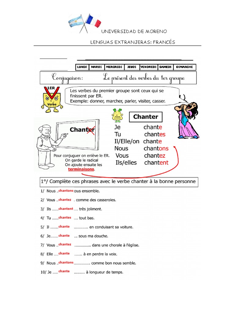 Les Verbes Reguliers | PDF