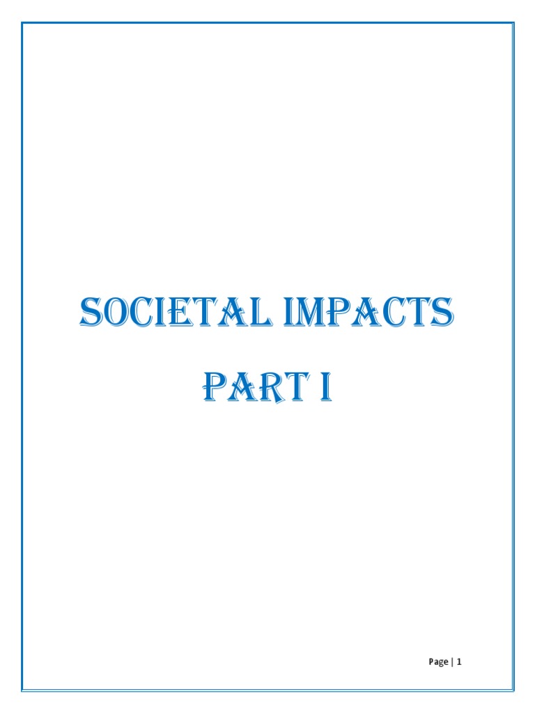 Societal Impacts 1 | PDF | Free Software | Intellectual Property