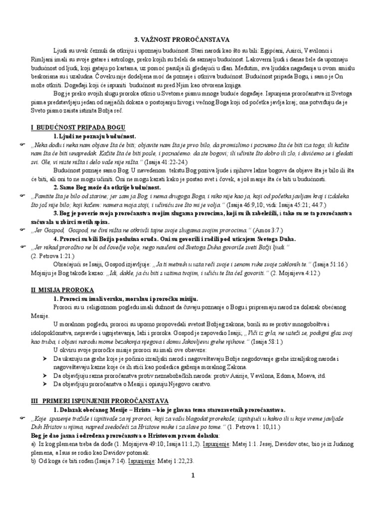 03 Vaznost Prorocanstava | PDF