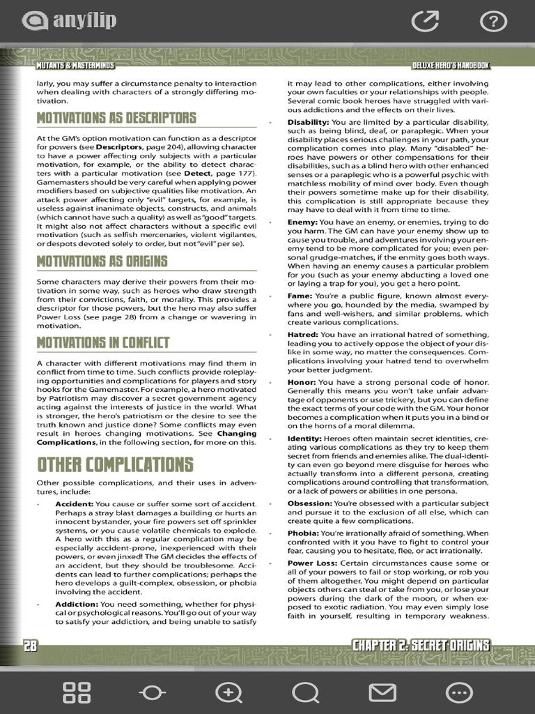 Hero's Handbook Deluxe MM 3rd Edition 2 | PDF