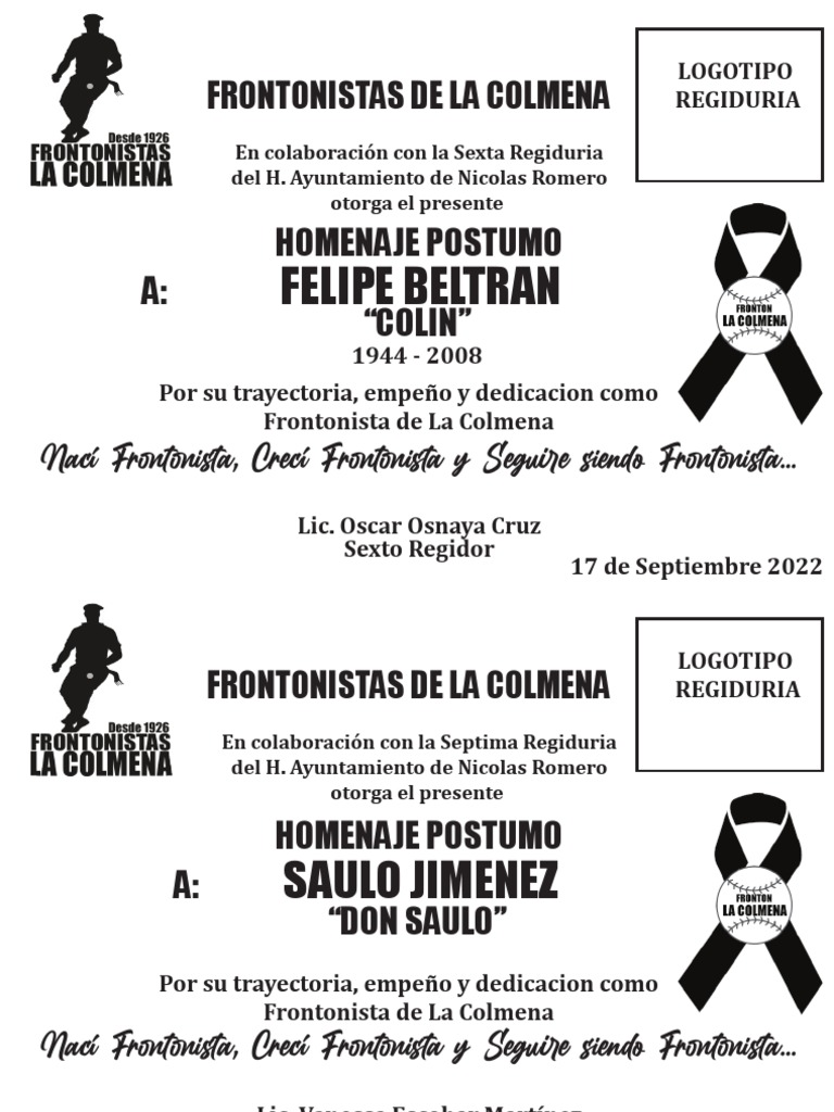 Homenaje Postumo | PDF
