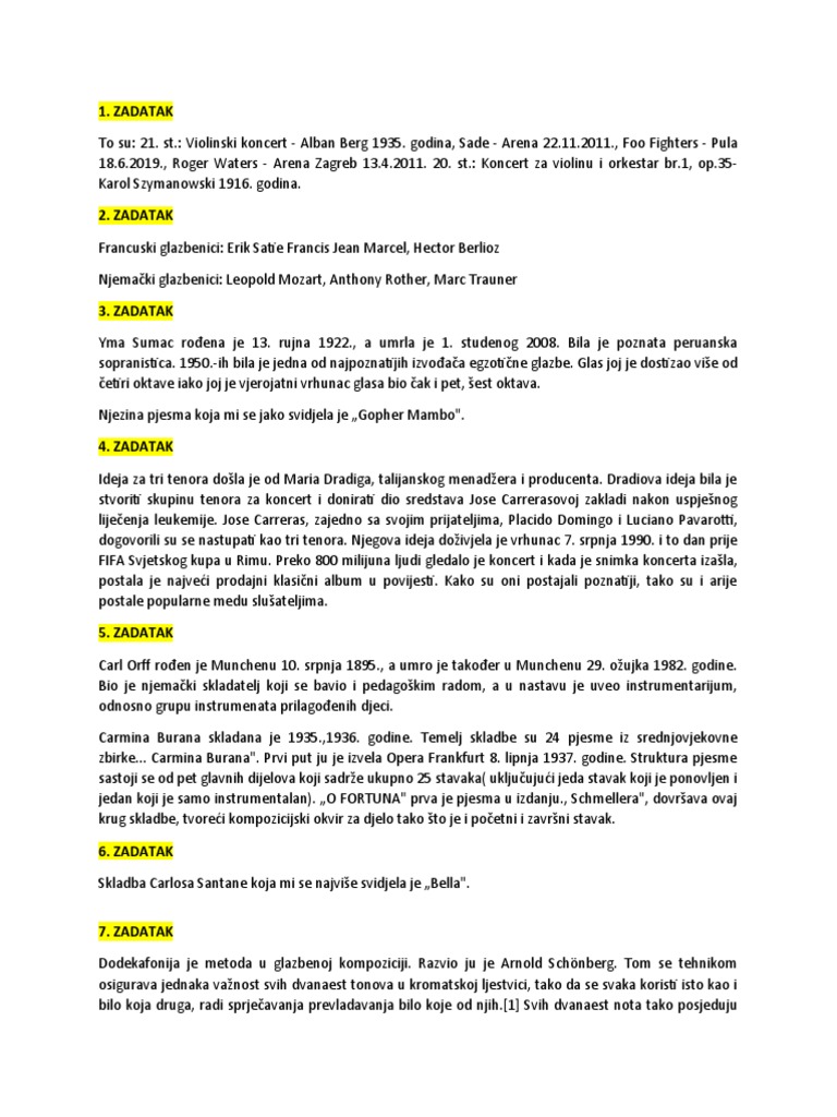 Glazbena Umjetnost | PDF