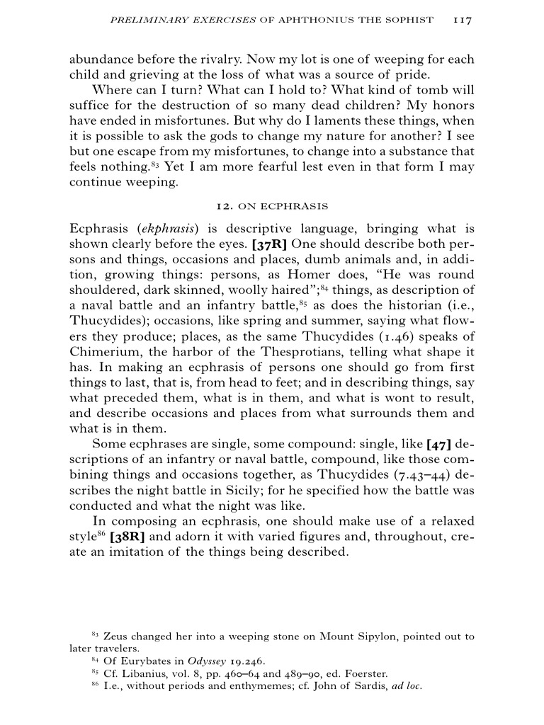 Aphthonius, Ekphrasis | PDF