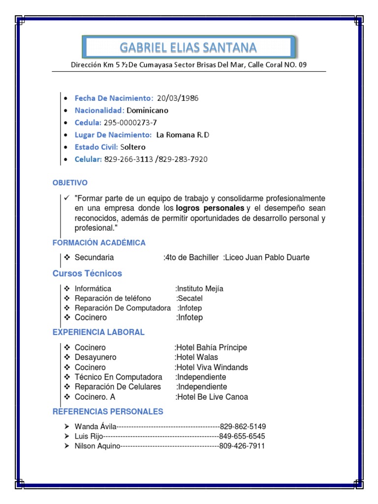 CURRICULUM Gabriel Elias 1 | PDF