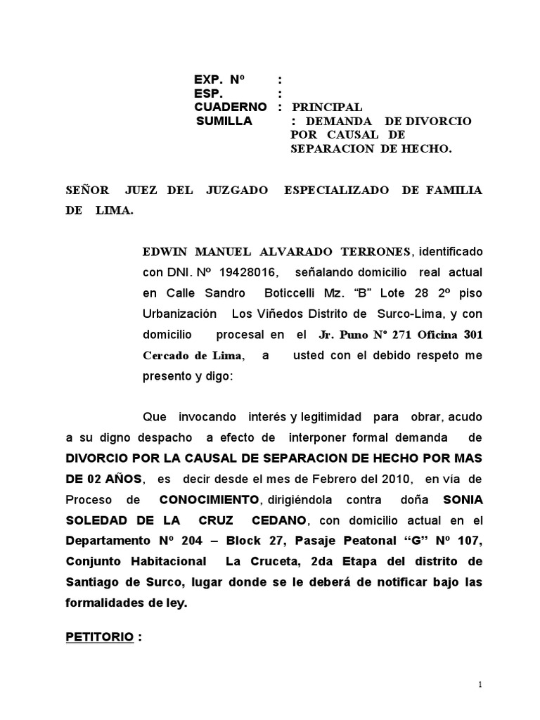 DIVORCIO | PDF | Divorcio | Propiedad de la comunidad