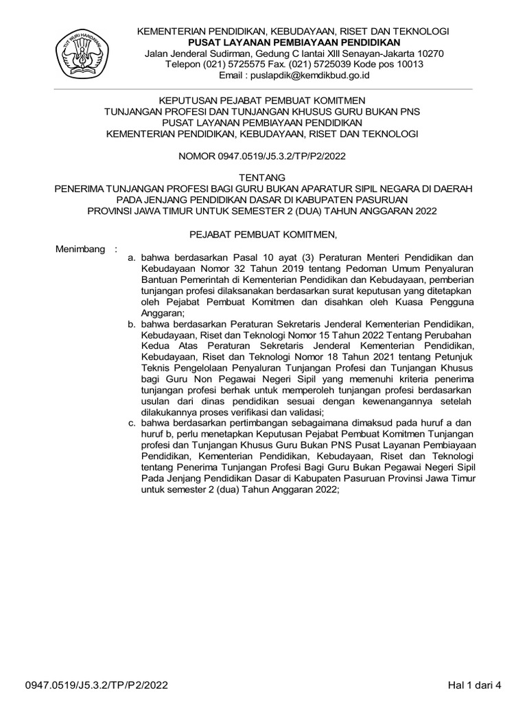 Sk-Tp-Dekon-0947.0519 J5.3.2 TP P2 2022 | PDF