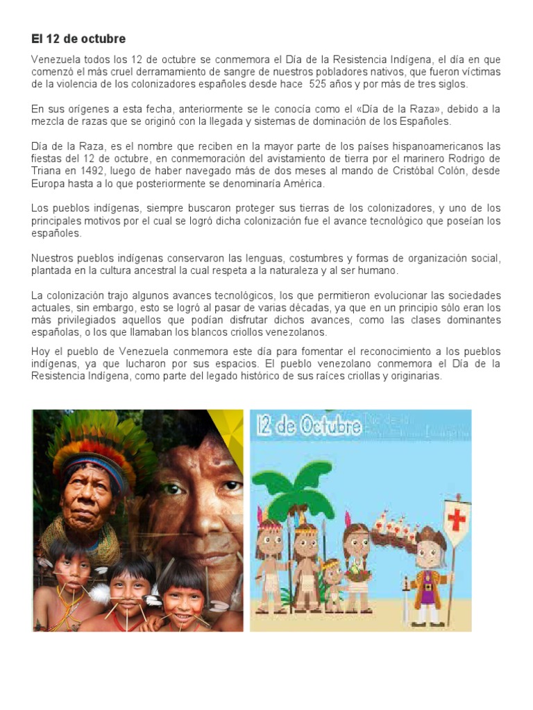 El 12 de Octubre | PDF | Educación Física | Pensamiento