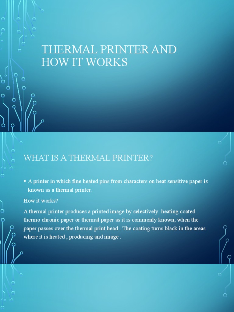 Understanding Thermal Printers: Types & Pros/Cons | PDF