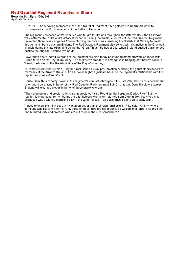 077 Sharn Inquisitive - Red Gauntlet Regiment Reunites in Sharn | PDF ...