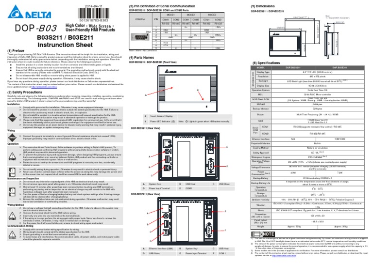 Dop B03 | PDF | Electrical Wiring | User Interface