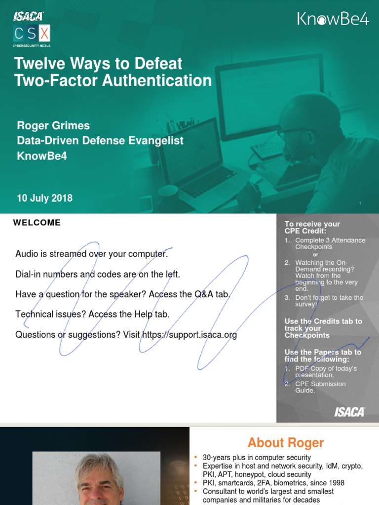 PRN 2018.07 Twelve Ways To Defeat Two-Factor Authentication ISACA | PDF ... PRN 2018.07 Twelve Ways To Defeat Two-Factor Authentication ISACA | PDF ...