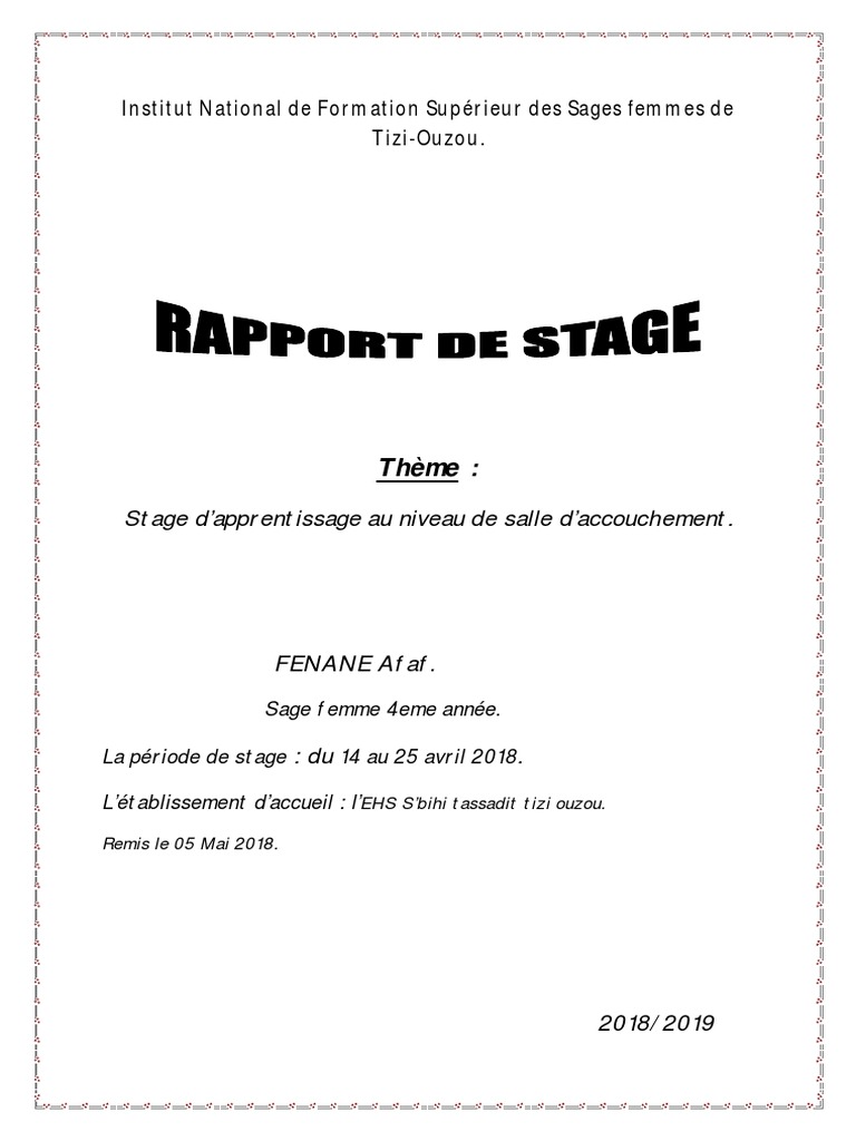 Fenane Afaf | PDF | Accouchement | Grossesse