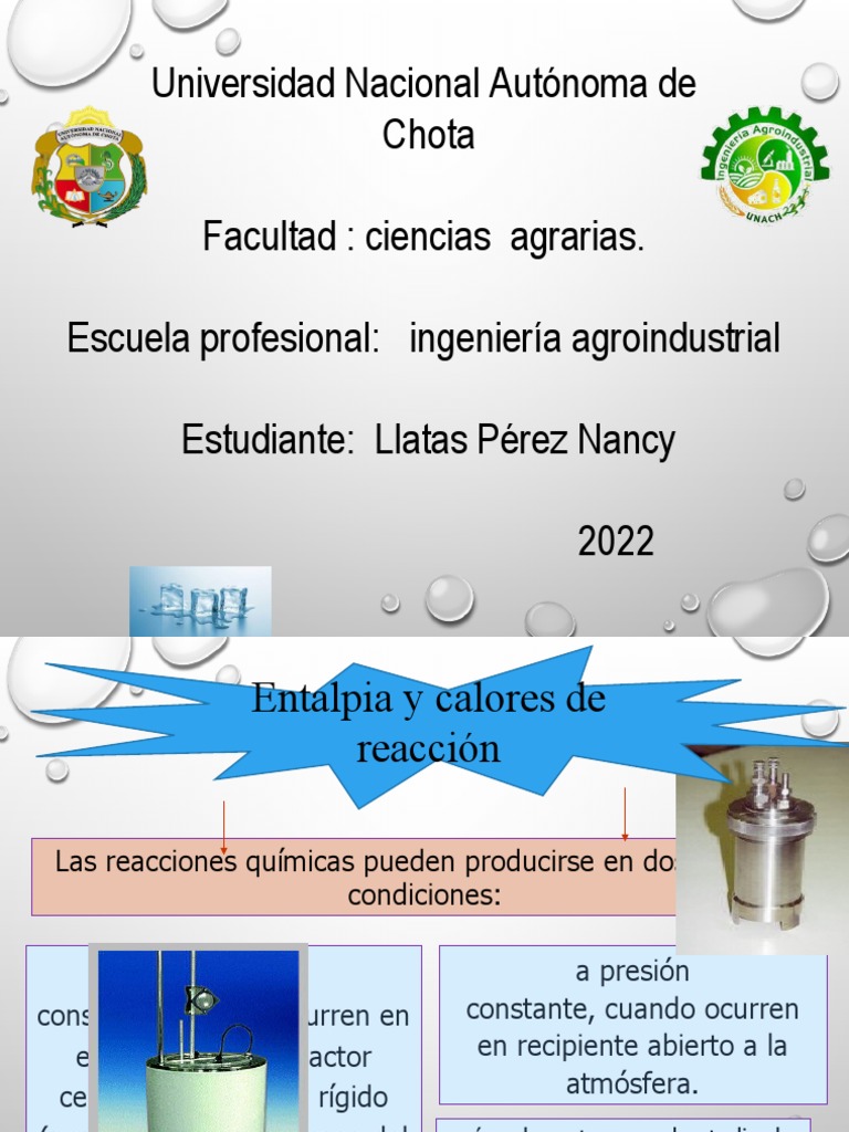 Entalpia Yley de Hess | PDF | Entalpía | Reacciones químicas