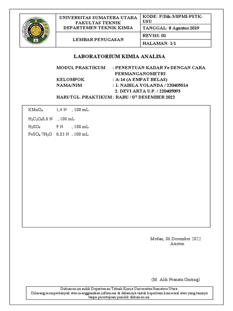 Lembar Penugasan | PDF