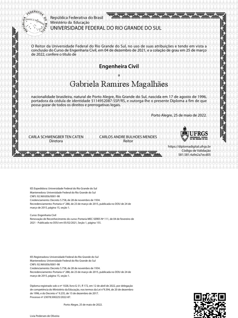Diploma Engenharia Civil - Gabriela | PDF